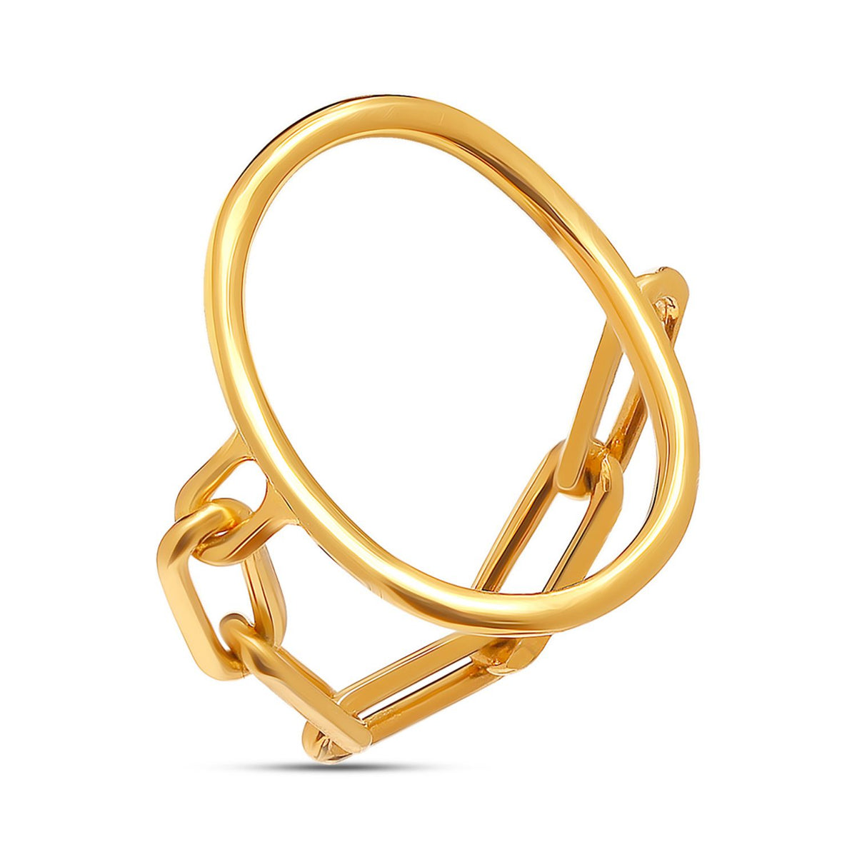 LeCalla - Buy 925 Sterling Silver 14K Gold Plated Dainty Link Chain Open Circle Rings for Women