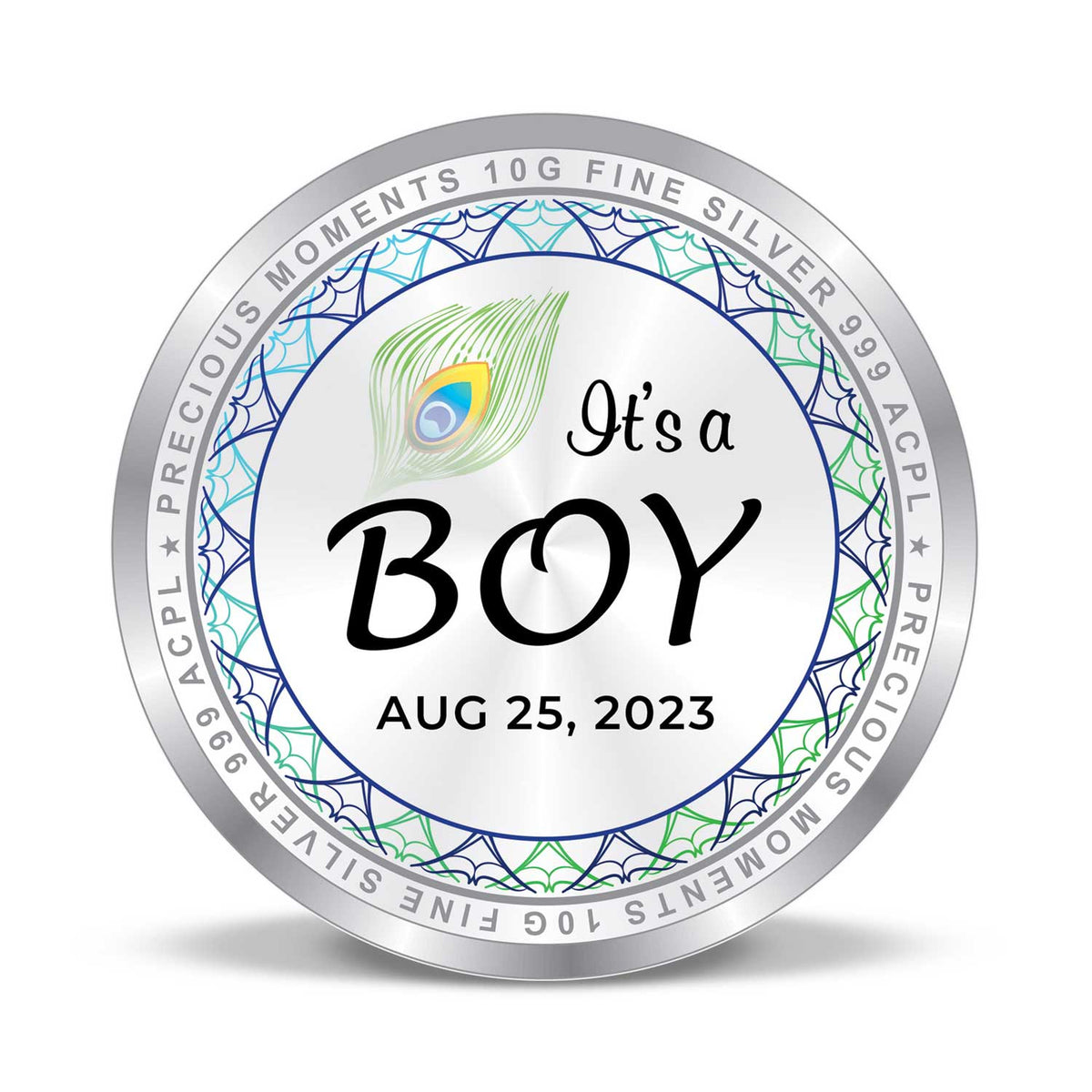 Buy BIS Hallmarked Personalised New Born Baby Boy Silver Coin - 999 ...