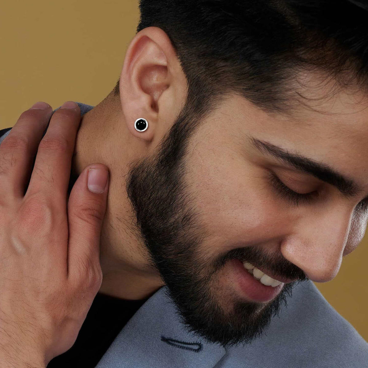 Mens Silver Stud Earrings |925 Sterling for Premium Look