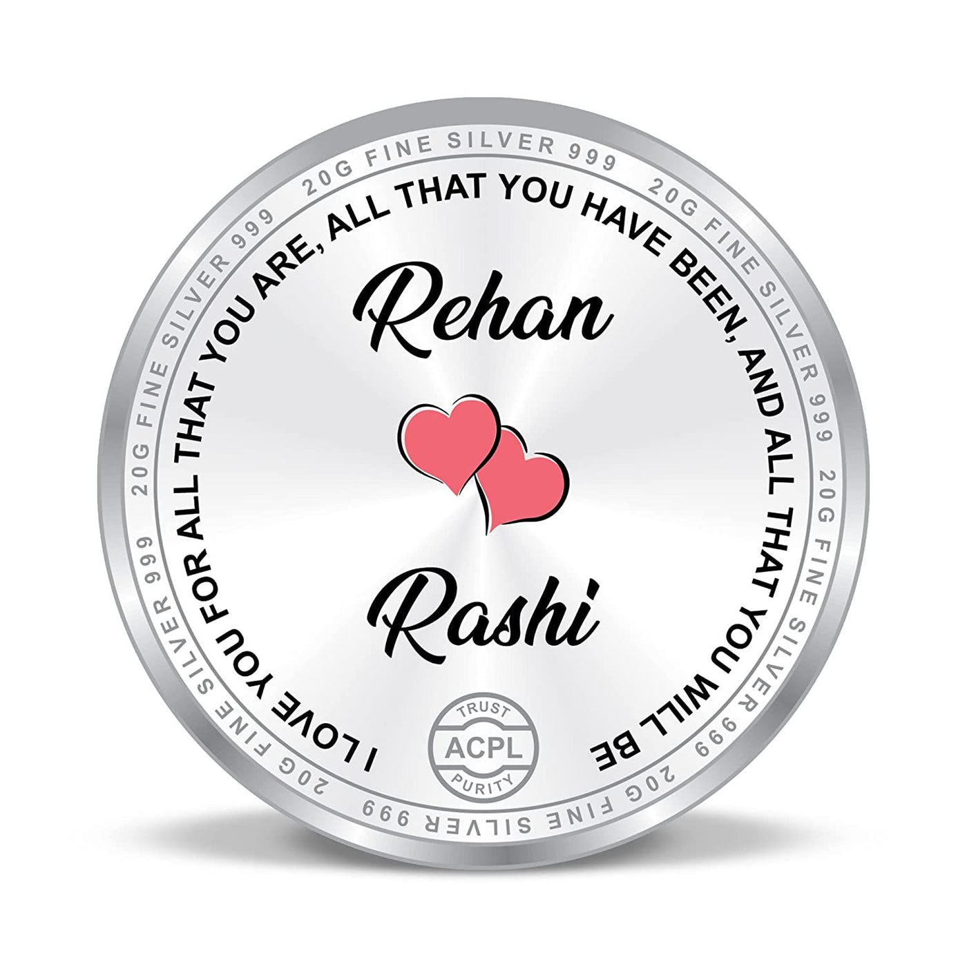 Buy Personalized Silver Coins with Name Custom Engraved