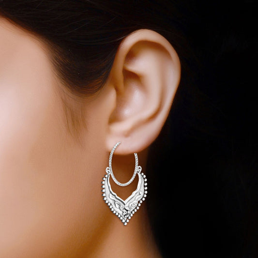 Buy Silver Bali Earrings Online in India | TrueSilver