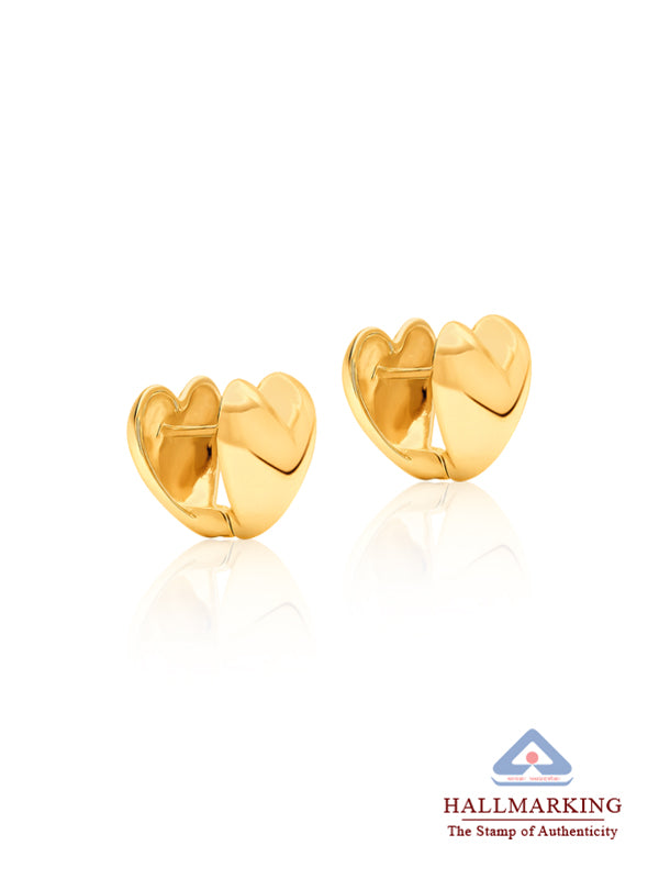 14K Gold-Plated Amora Heart Hoop Earrings that speaks straight from the ...