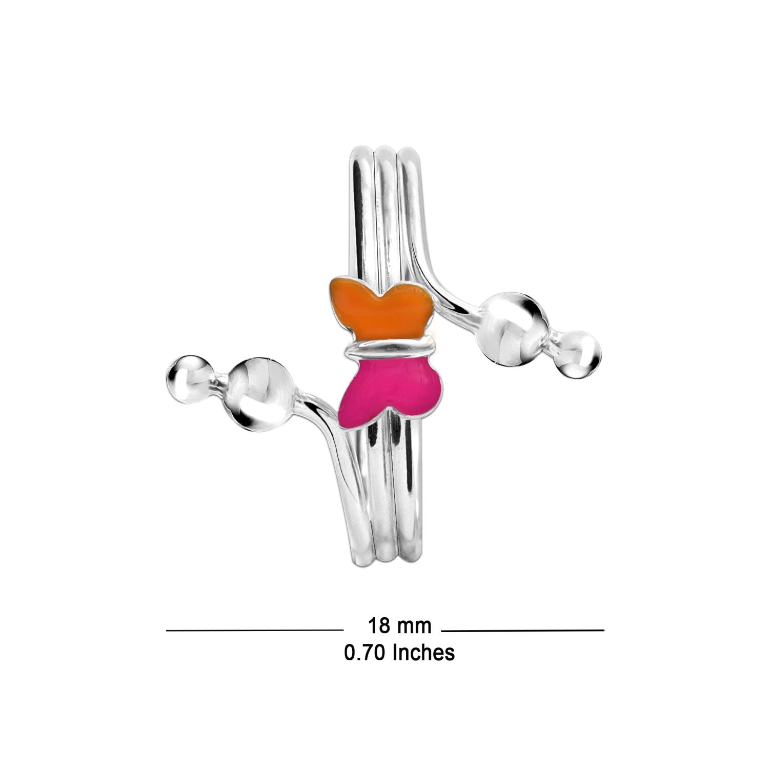 Buy 925 Sterling Silver Enamel Butterfly Toe Ring For Women Truesilver