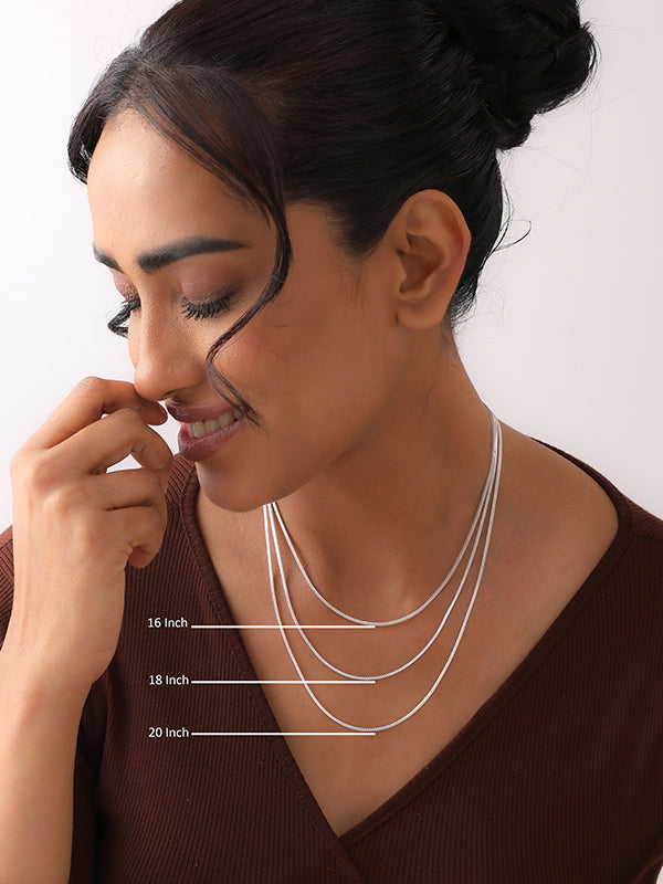 Lumina Italia Fox-Tail Chain Necklace – True Silver