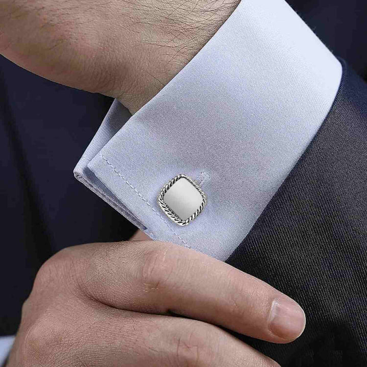 Buy Silver Cufflinks for Men at Best Prices | Truesilver