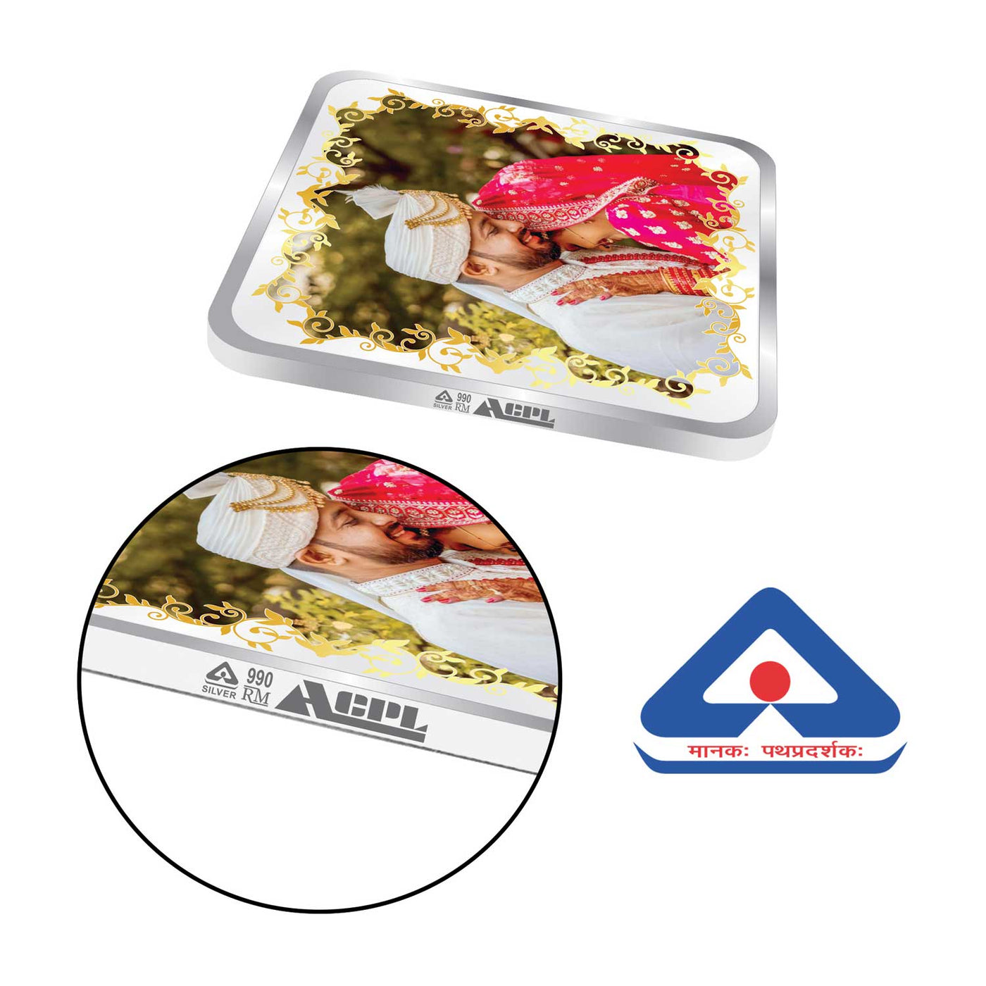 Buy Precious Moments Newly Married Anniversary Beautiful Square Silver ...