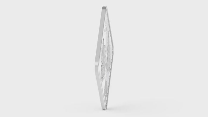 Precious Moments - Buy BIS Hallmarked Diamond Shape Om Design Silver ...